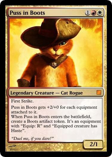 Secret Lair: Shrek - Puss in Boots Legendary Creature - Cat Rogue First ...