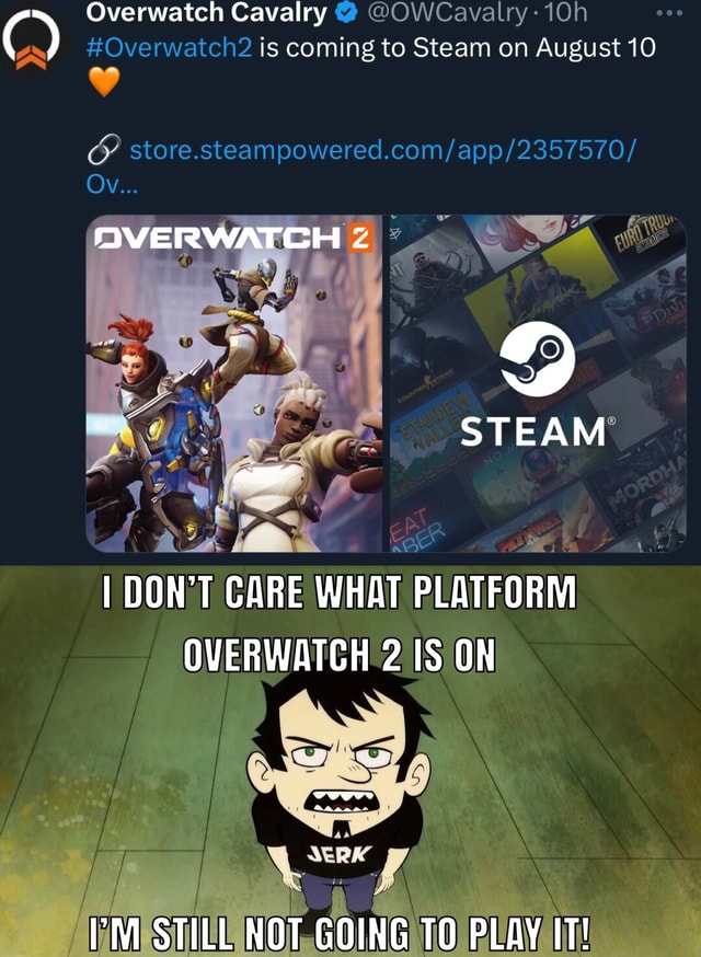 Overwatch Cavalry @OWCavalry: #Overwatch2 is coming to Steam on August ...