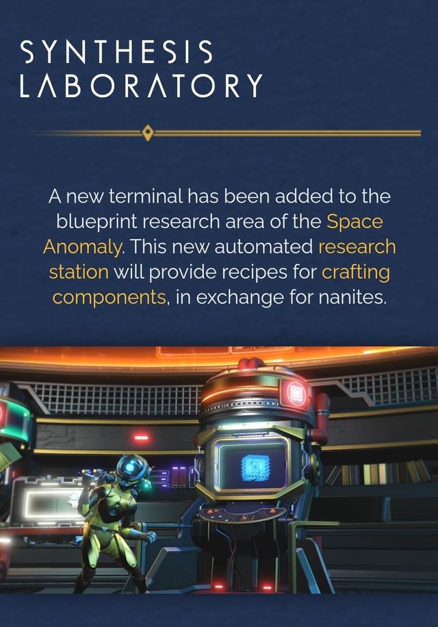 SYNTHESIS LABORATORY Anew terminal has been added to the blueprint ...