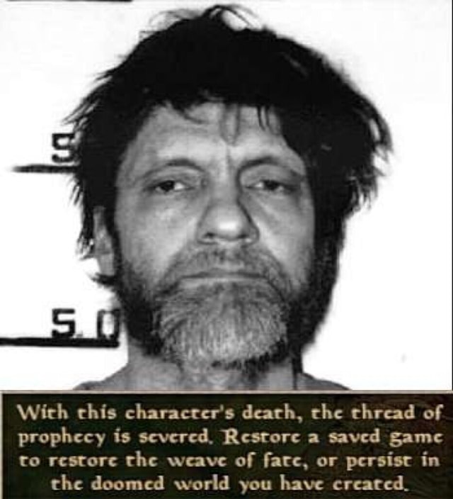 Wi chis characrer's dearth. the thread of prophecy is severed, Restore ...