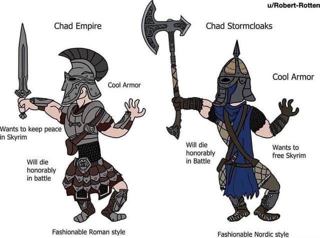 Chad Empire Chad Stormcloaks wRobert-Rotten Cool Armor Cool Armor Wants ...
