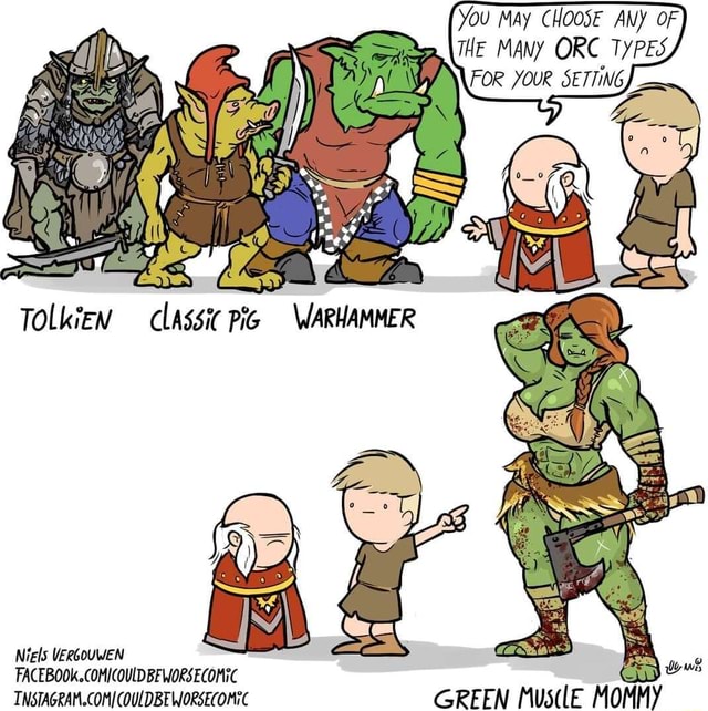 You May CHOOSE ANY OF \THE MANY ORC TYPES, FOR YOUR SETTING Tolkien ...