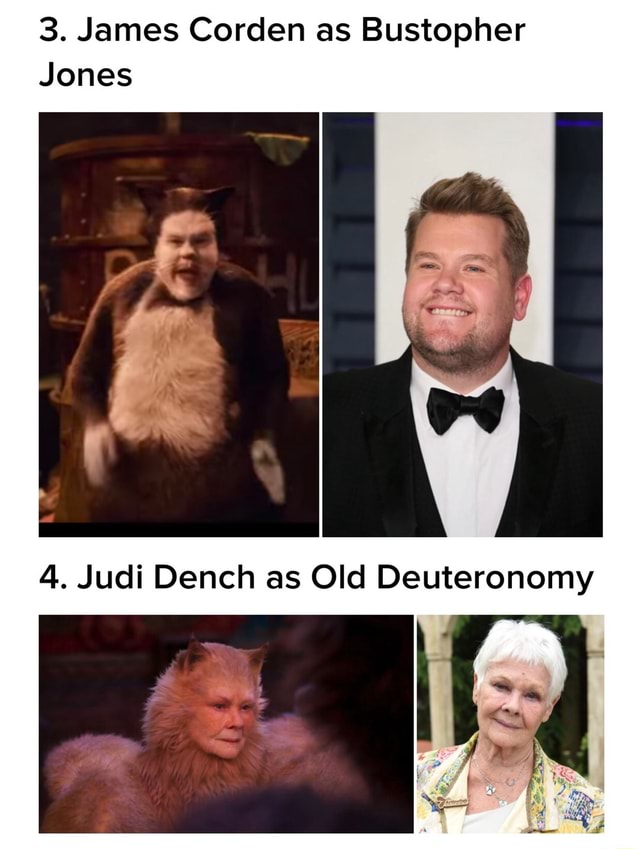 3. James Corden as Bustopher Jones - iFunny