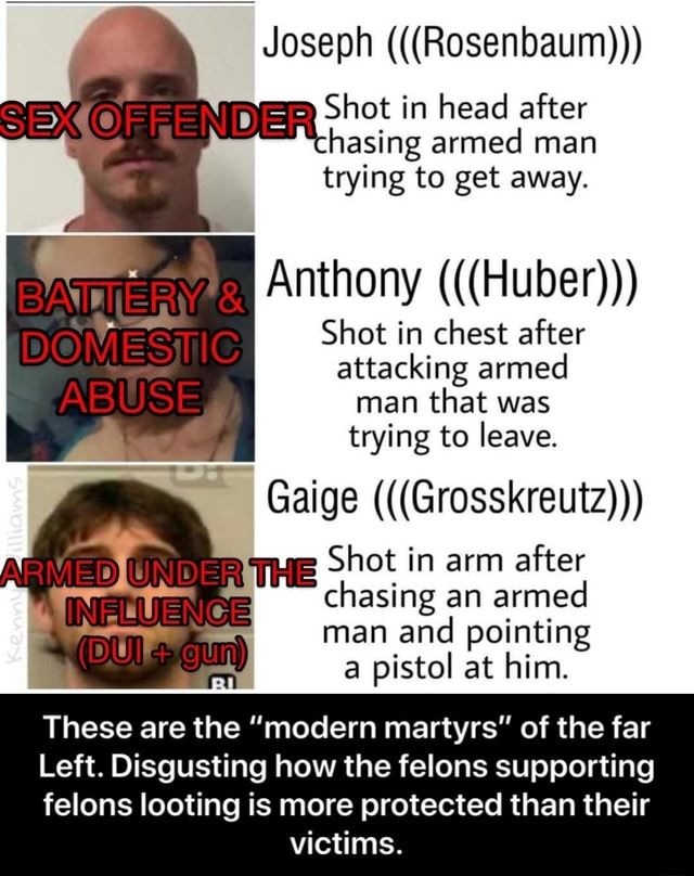 Joseph (((Rosenbaum))) Shot in head after hasing armed man trying to ...