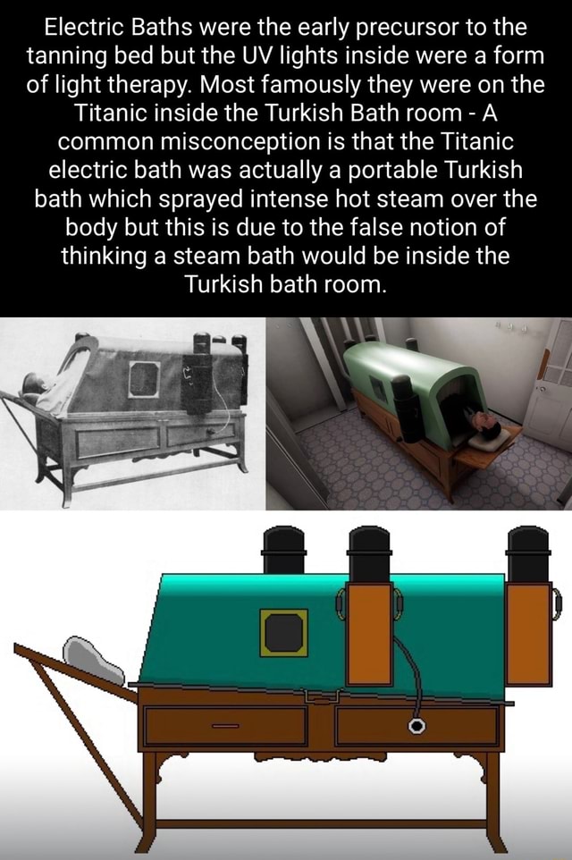 Electric Baths were the early precursor to the tanning bed but the UV ...