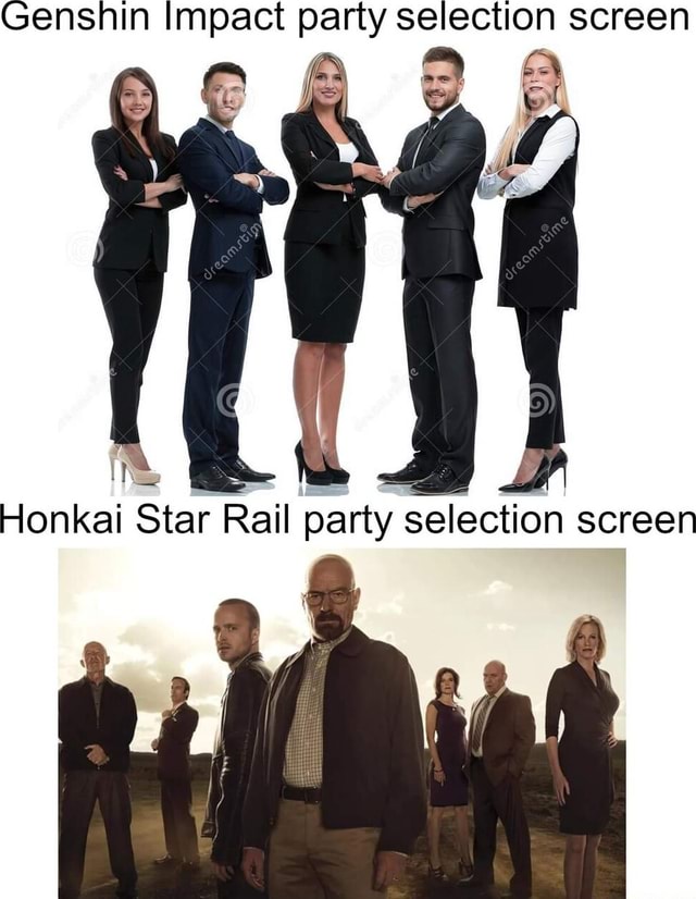 Genshin Impact party selection screen Honkai Star Rail party selection ...