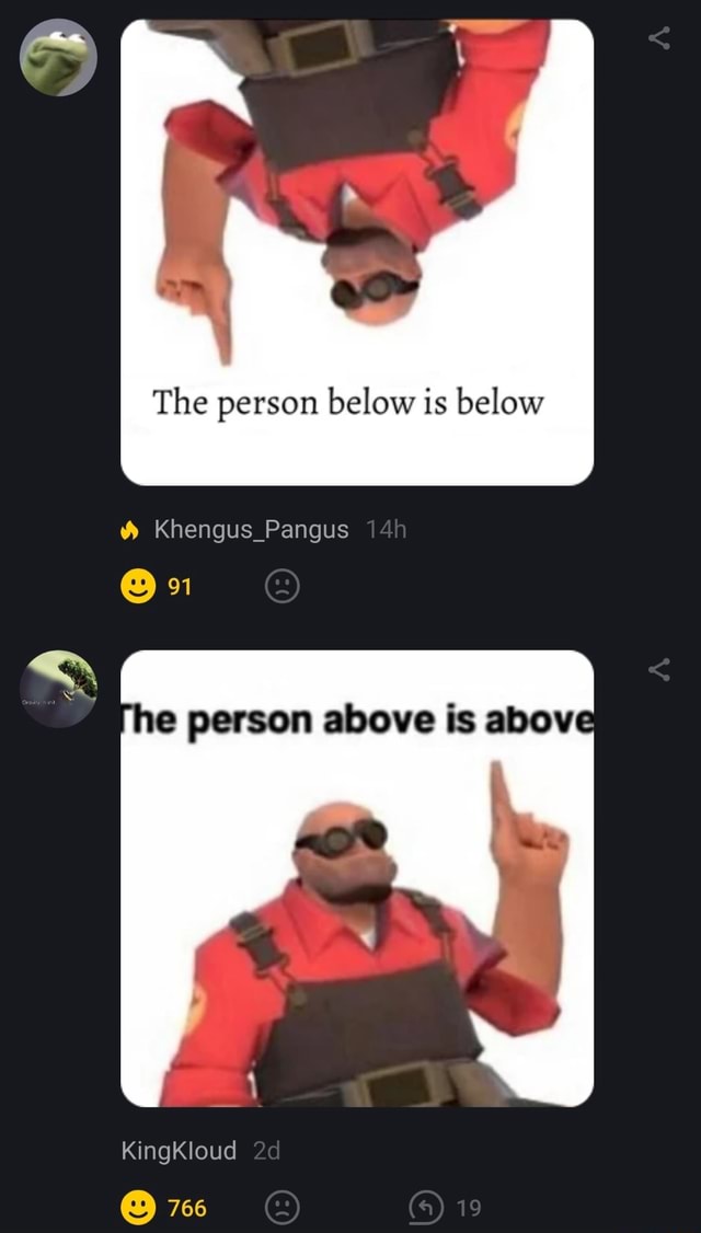The person below is below - iFunny