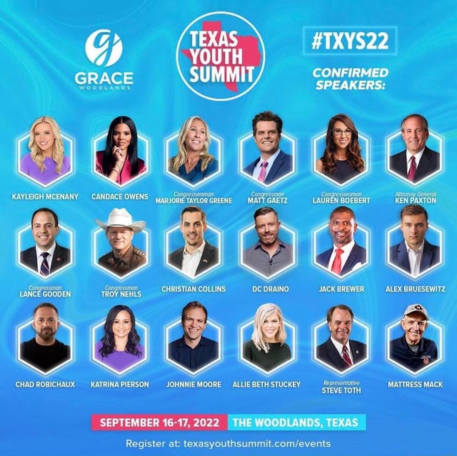 #TXYS22 CONFIRMED GRACE \SUMMIT SPEAKERS: Congresswoman Congressman ...