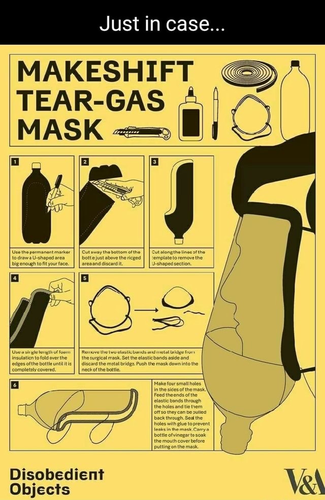 Just in case MAKESHIFT TEAR MASK Use the parmanent marker I ...