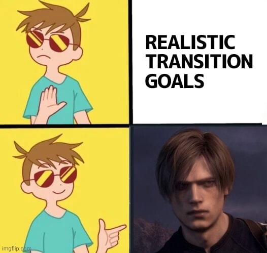 Eggirl - REALISTIC TRANSITION GOALS - iFunny