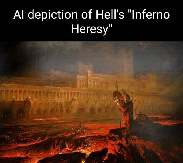 Al depiction of Hell's "Inferno Heresy" - iFunny
