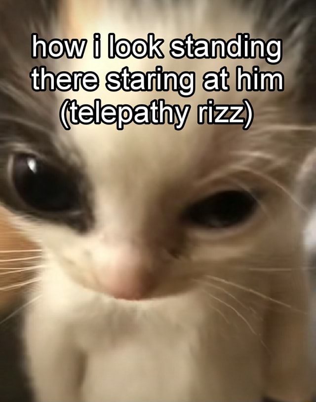 How lock standing therekstaring at him (telepathy rizz) - iFunny