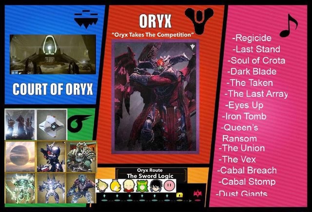 "Oryx Takes The Competition iI COURT OF I Oryx Route The Sword Logic ...