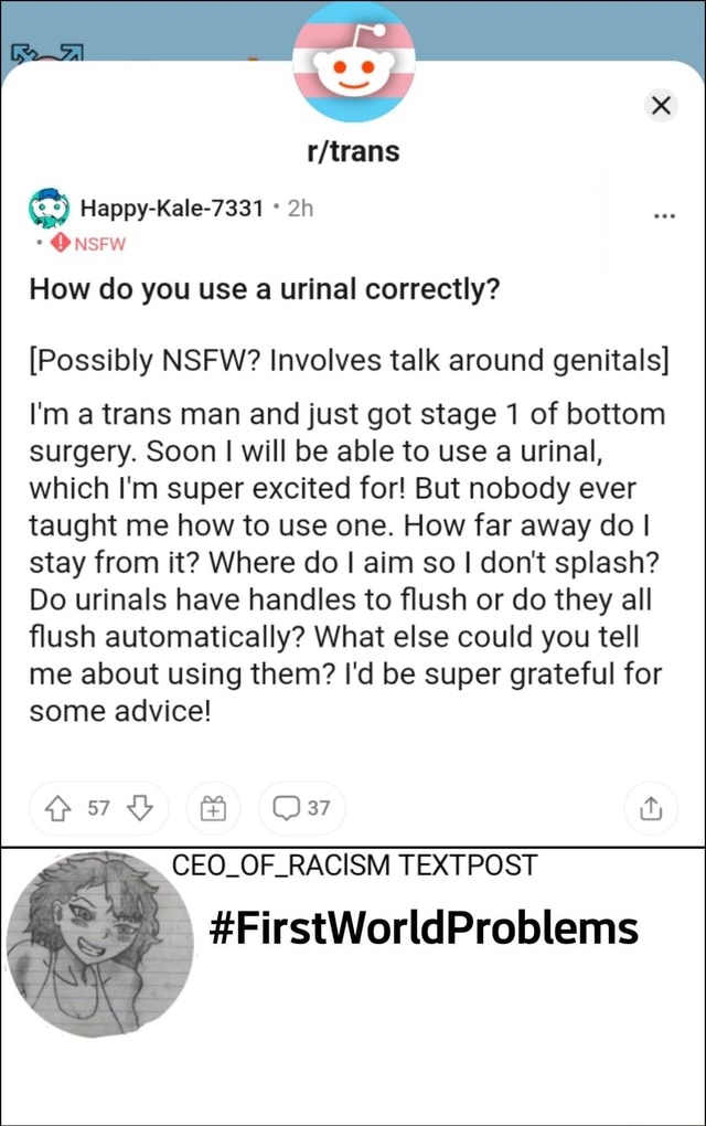 SS Happy Kale 7331 ONSFW How Do You Use A Urinal Correctly Possibly 