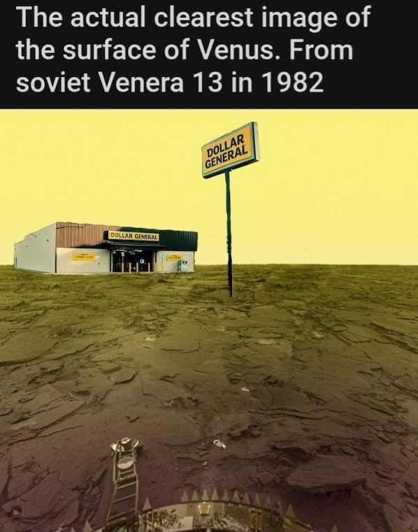 The actual clearest image of the surface of Venus. From soviet Venera ...