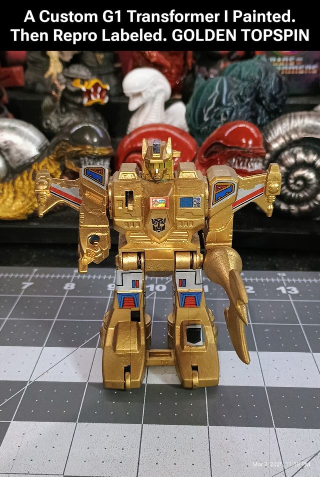 A Custom Gi Transformer I Painted. Then Repro Labeled. GOLDEN TOPSPIN ...