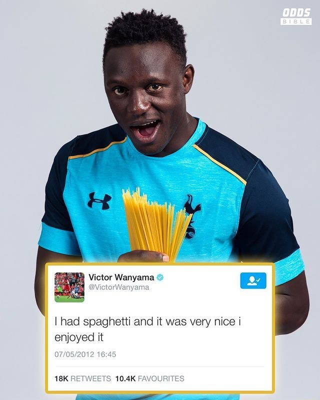 Victor Wanyama I had spaghetti and it was very nice i enjoyed it ...