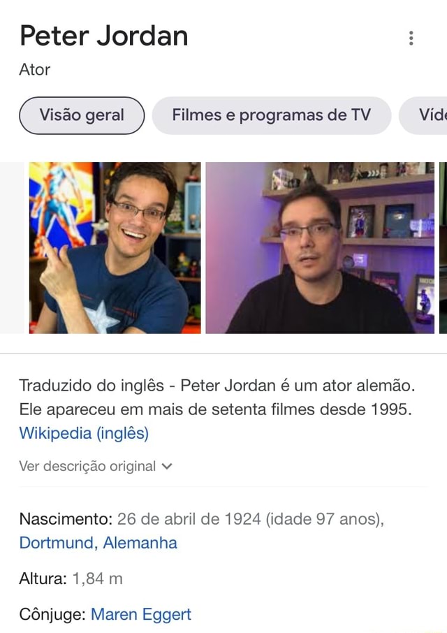 Peter Jordan Ator Filmes e programas de TV Vide Traduzido do inglês ...