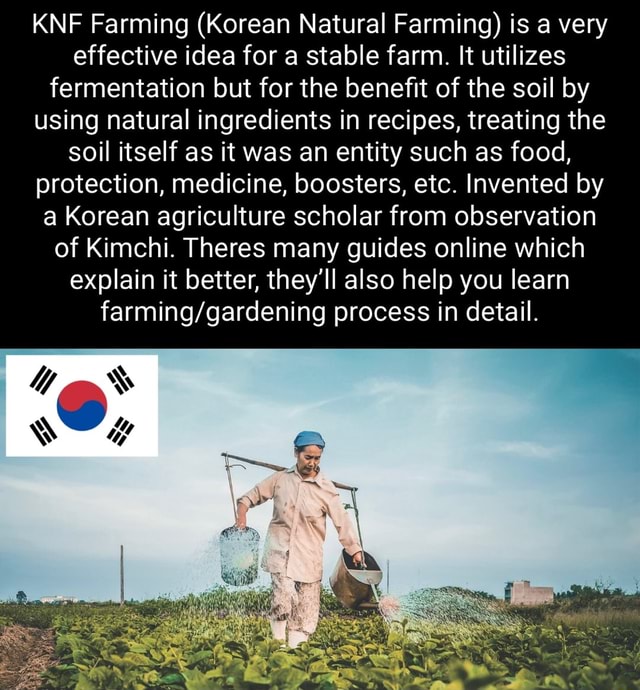 KNF Farming (Korean Natural Farming) is a very effective idea for a ...