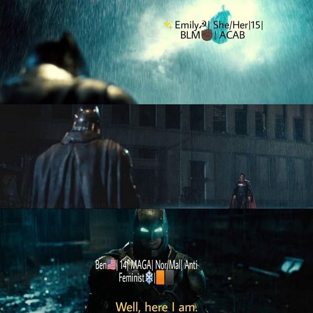 Emily BLM ACAB Nor Mell Ant Feminist I - Well, here I am - iFunny