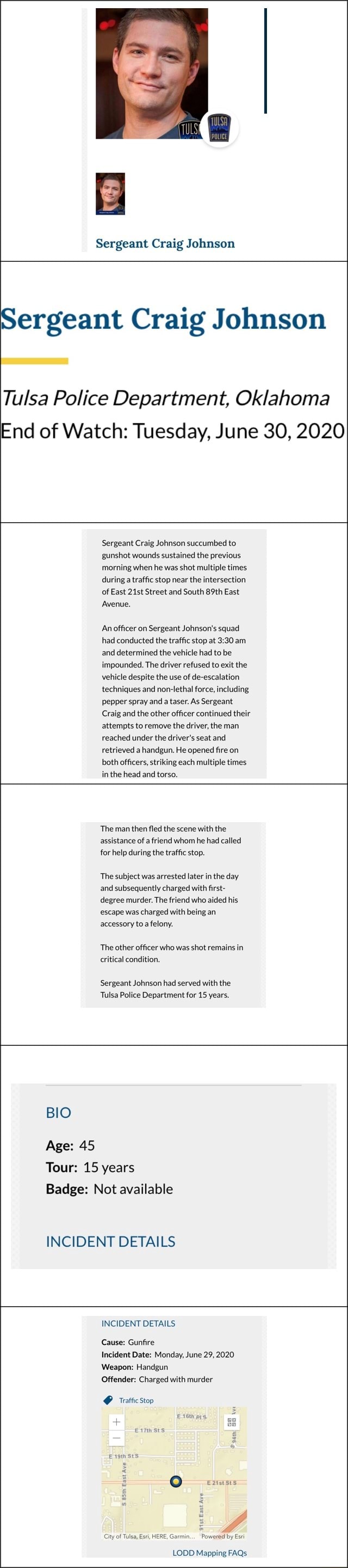 Sergeant Craig Johnson Sergeant Craig Johnson Tulsa Police Department ...