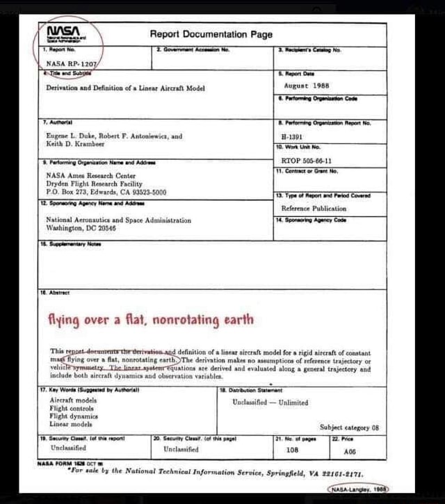 Report Documentation Page NASA RP.1207/ Derivation and Definitioa of ...