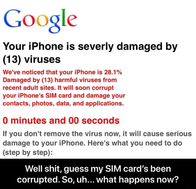1316 Your iPhone is severly damaged by (13) viruses We've noticed that ...