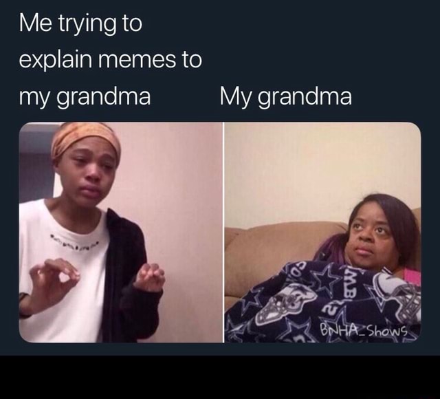 Me trying to explain memes to - - iFunny