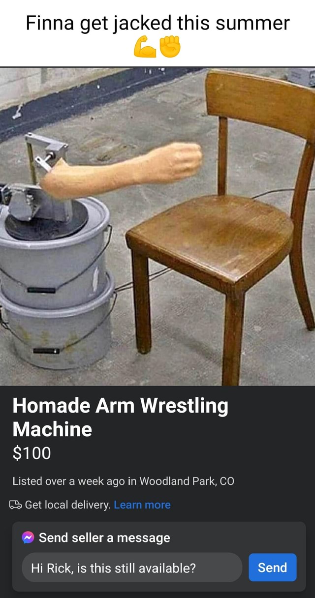 Finna get jacked this summer Homade Arm Wrestling Machine $100 Listed ...