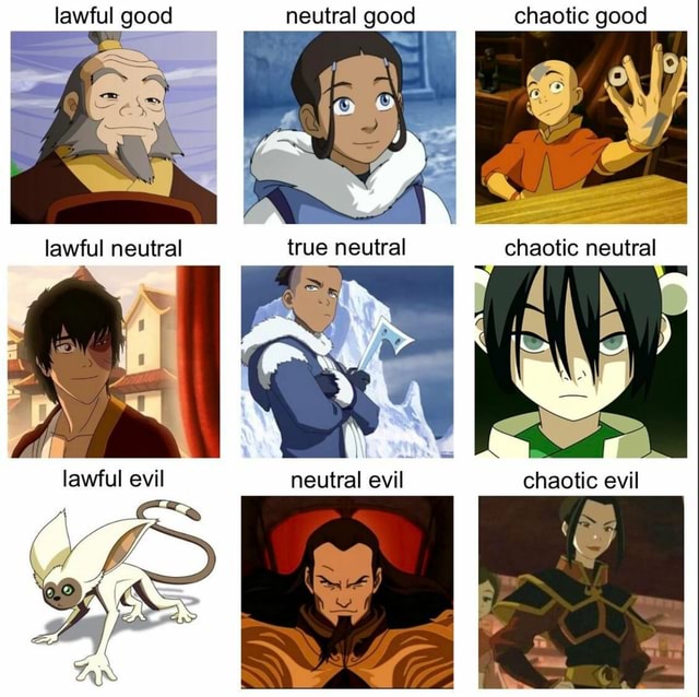 Lawful good lawful neutral neutral good) true neutral chaotic good ...