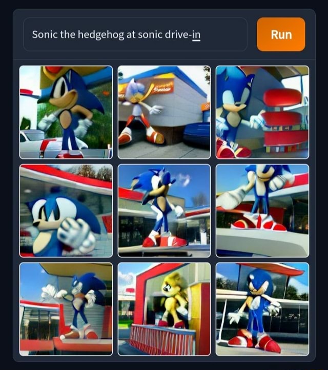 Run sonic drive-in Sonic the hedgehog at sonic drive-in - iFunny