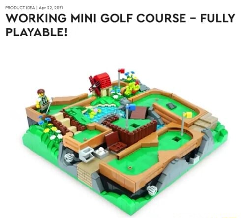 WORKING MINI GOLF COURSE FULLY PLAYABLE! - iFunny