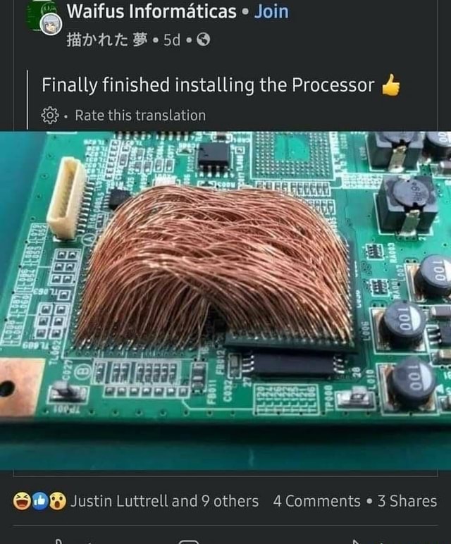 Waifus Informaticas Join Finally finished installing the Processor Rate ...