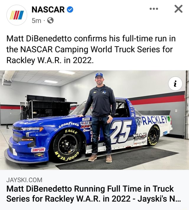 NASCAR @ Mt Matt DiBenedetto confirms his full-time run in the NASCAR ...