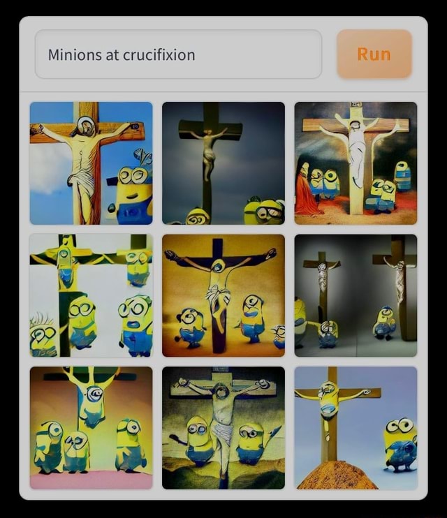 Minions at crucifixion - iFunny