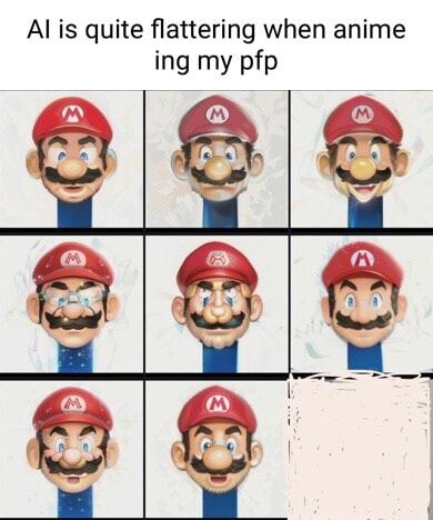 Al is quite flattering when anime ing my pfp I - iFunny