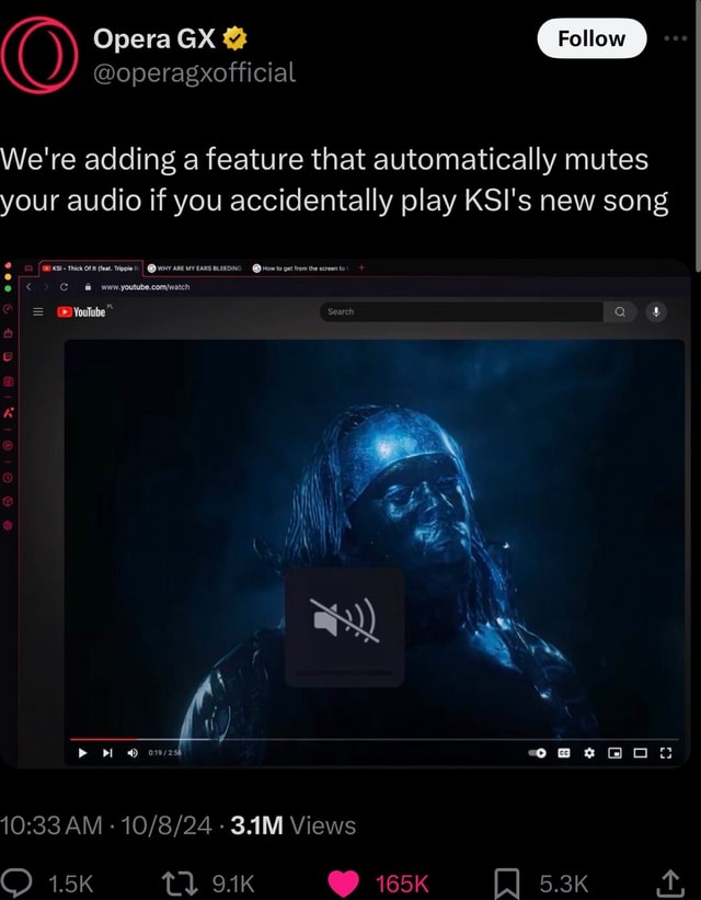 Opera GX @ @operagxofficial We're adding a feature that automatically ...
