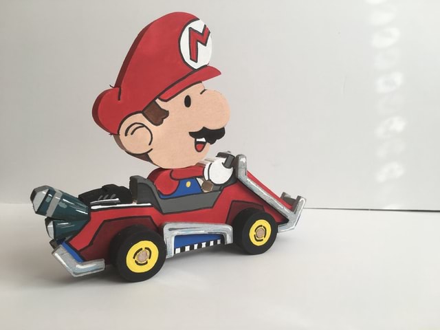 Made a custom wooden Mario Kart toy. Made of scrap wood and painted ...