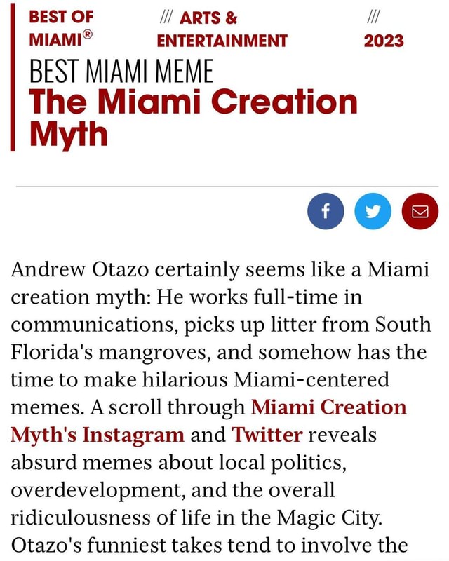 We won a thing! Thank you to @miaminewtimes for naming us Miami’s best ...