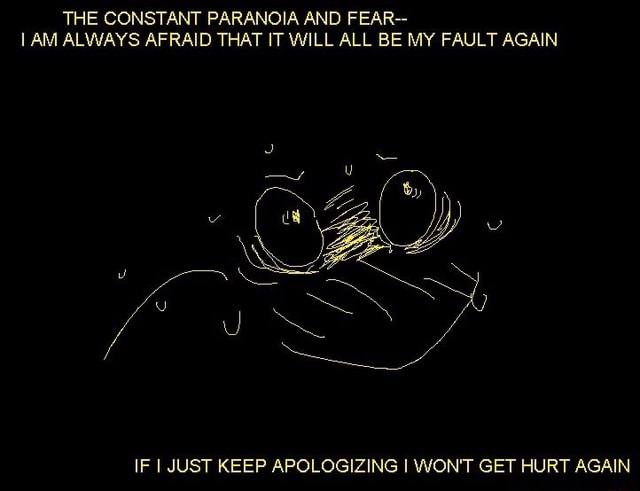 THE CONSTANT PARANOIA AND FEAR-- I AM ALWAYS AFRAID THAT IT WILL ALL BE ...