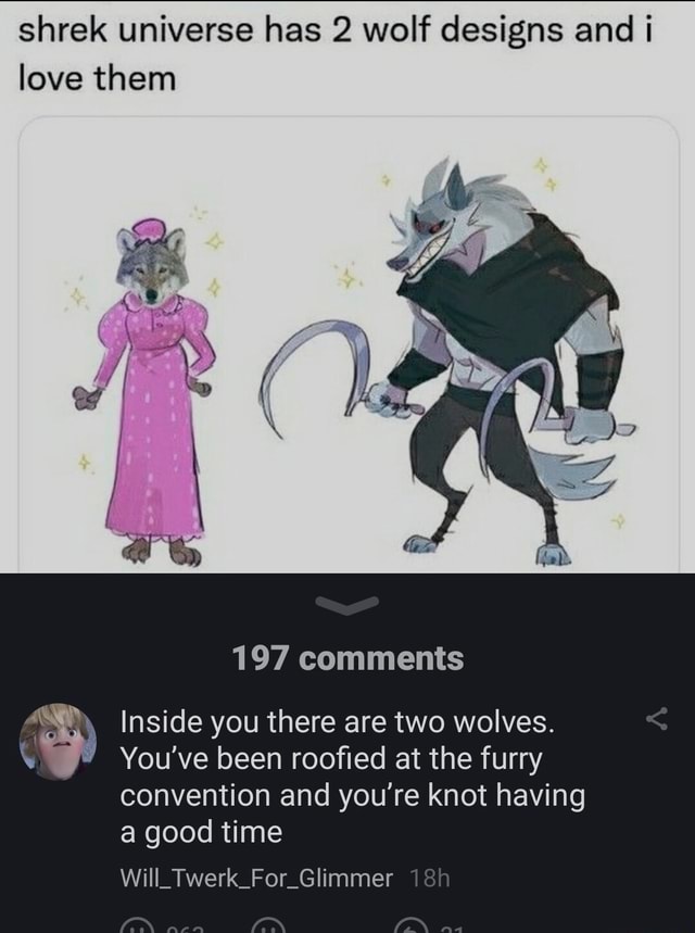 Shrek universe has 2 wolf designs and i love them 197 comments Inside ...