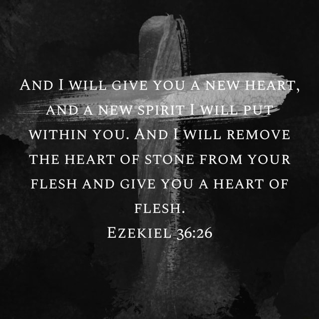 AND WILL GIVE YOU A NEW HEART, AND A NEW SPIRIT WILL PUT WITHIN YOU ...