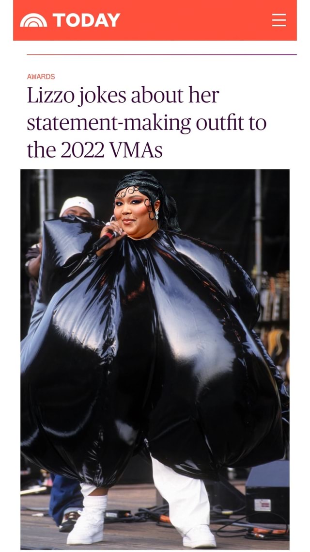 F\ TODAY AWARDS Lizzo jokes about her statement-making outfit to the ...