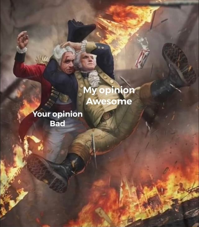 My opinion Awesome Your opinion Bad - iFunny