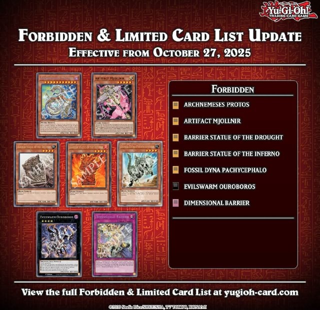 FORBIDDEN & LimiTED Carp List UPDATE EFFECTIVE FROM OcTOBER 27, 2025 ...