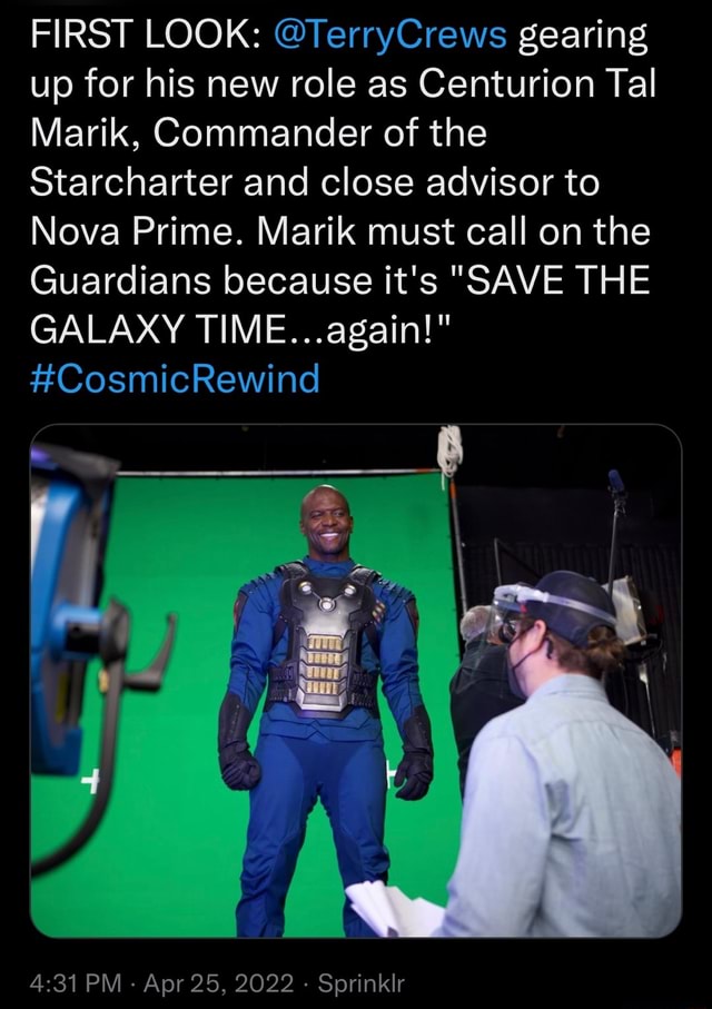 FIRST LOOK: @TerryCrews gearing up for his new role as Centurion Tal ...