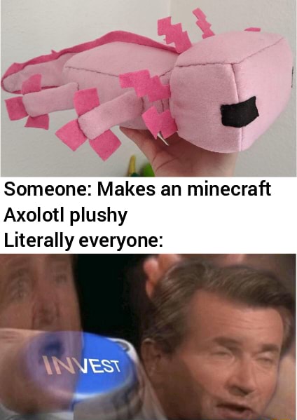 Someone: Makes an minecraft Axolotl plushy Literally everyone: - iFunny