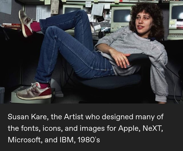 Susan Kare, the Artist who designed many of the fonts, icons, and ...
