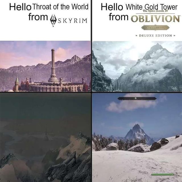 Hello Throat of the World} Hello White Gold Tower The Ghiers from KYRIM from OBLIVION + DELUXE ...
