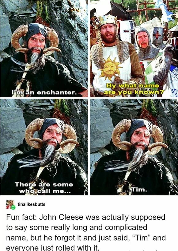 An onchantor. I who aro mo Fun fact: John Cleese was actually supposed ...